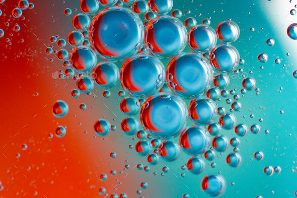 Abstract blue and red water bubbles Stock Photo by ADDICTIVE_STOCK
