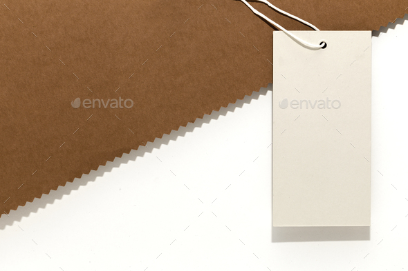 Cardboard labels for price or advertising Stock Photo by ADDICTIVE_STOCK