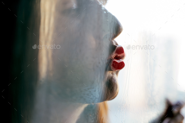 Stylish woman kissing glass Stock Photo by ADDICTIVE_STOCK | PhotoDune