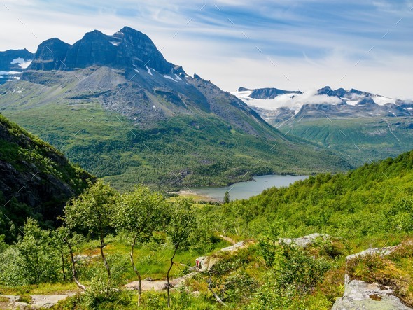 Innerdalsvatna lake t and Innerdalen Valley, Norway Stock Photo by ...