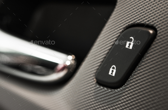 Modern Car Central Door Locking Button Stock Photo by duallogic | PhotoDune