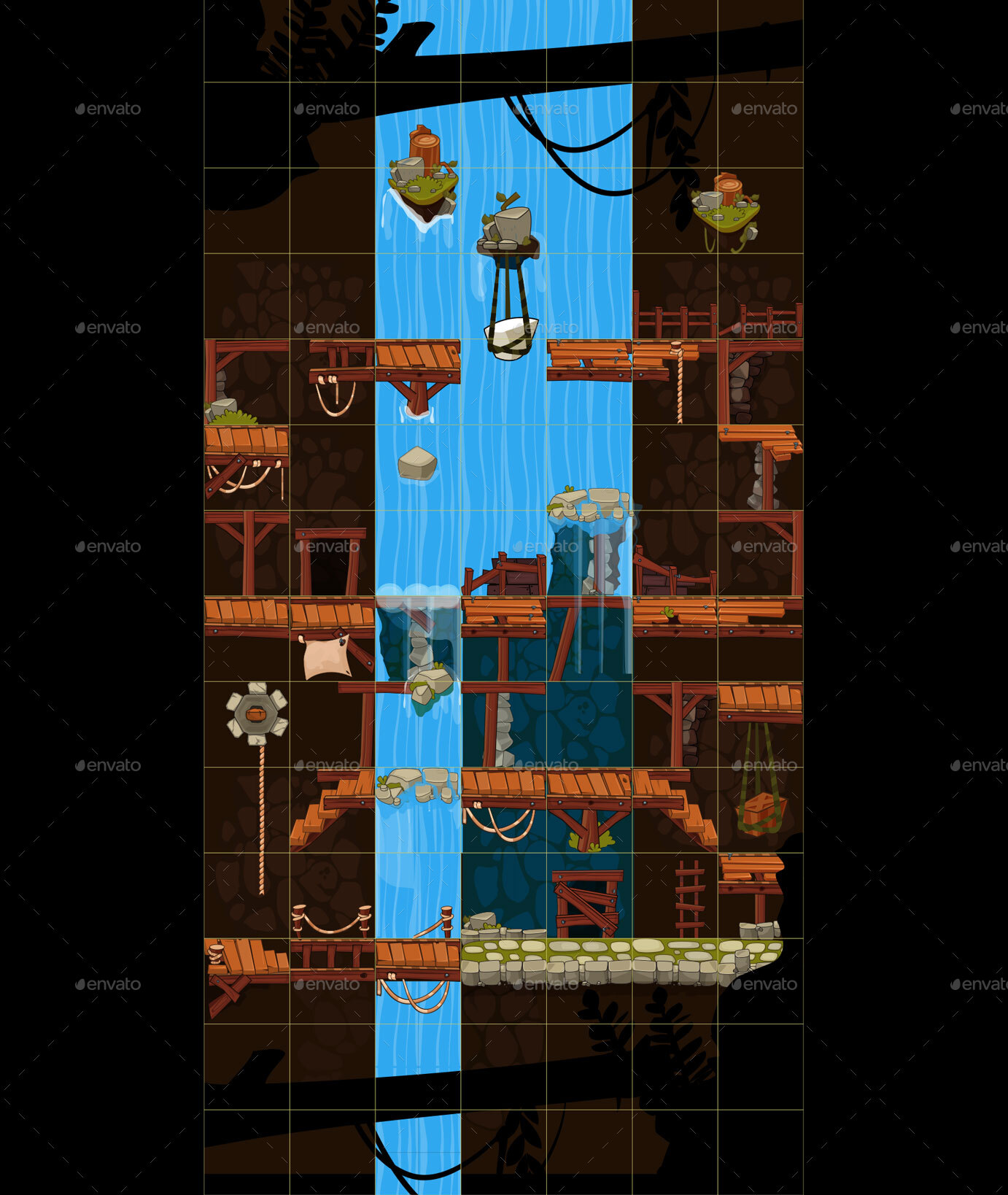 Platform Cartoon Assets, Game Assets | GraphicRiver