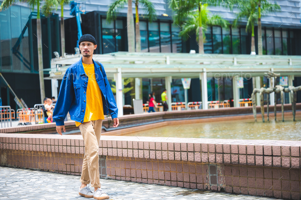 young people urban city lifestyle, street outdoor activity and walking ...