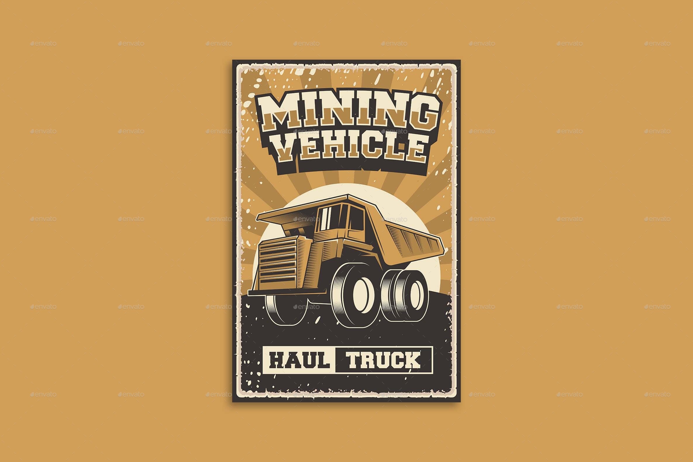 Retro Mining Engineering Poster, Vectors | GraphicRiver