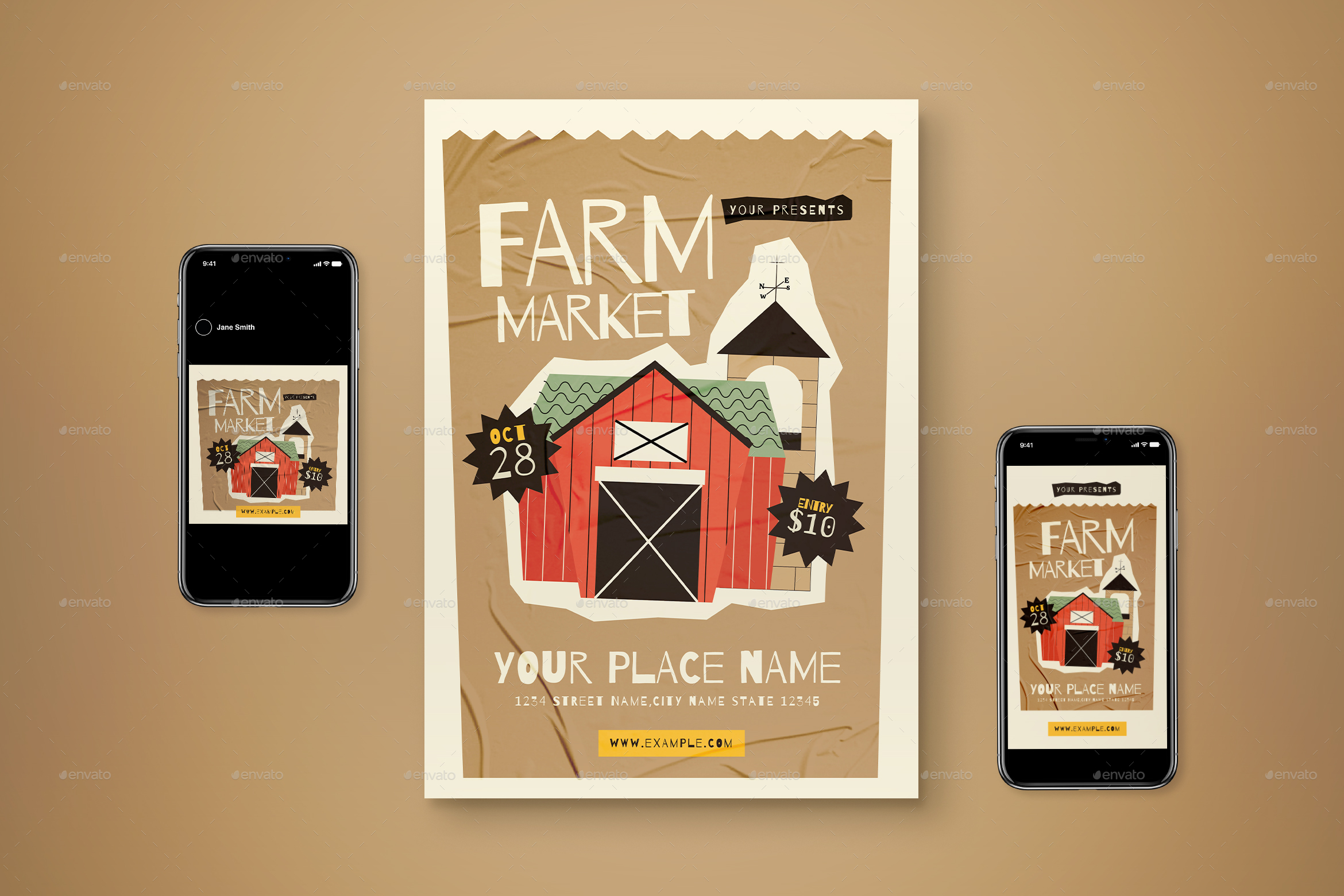 Farm Market Flyer Set, Print Templates | GraphicRiver