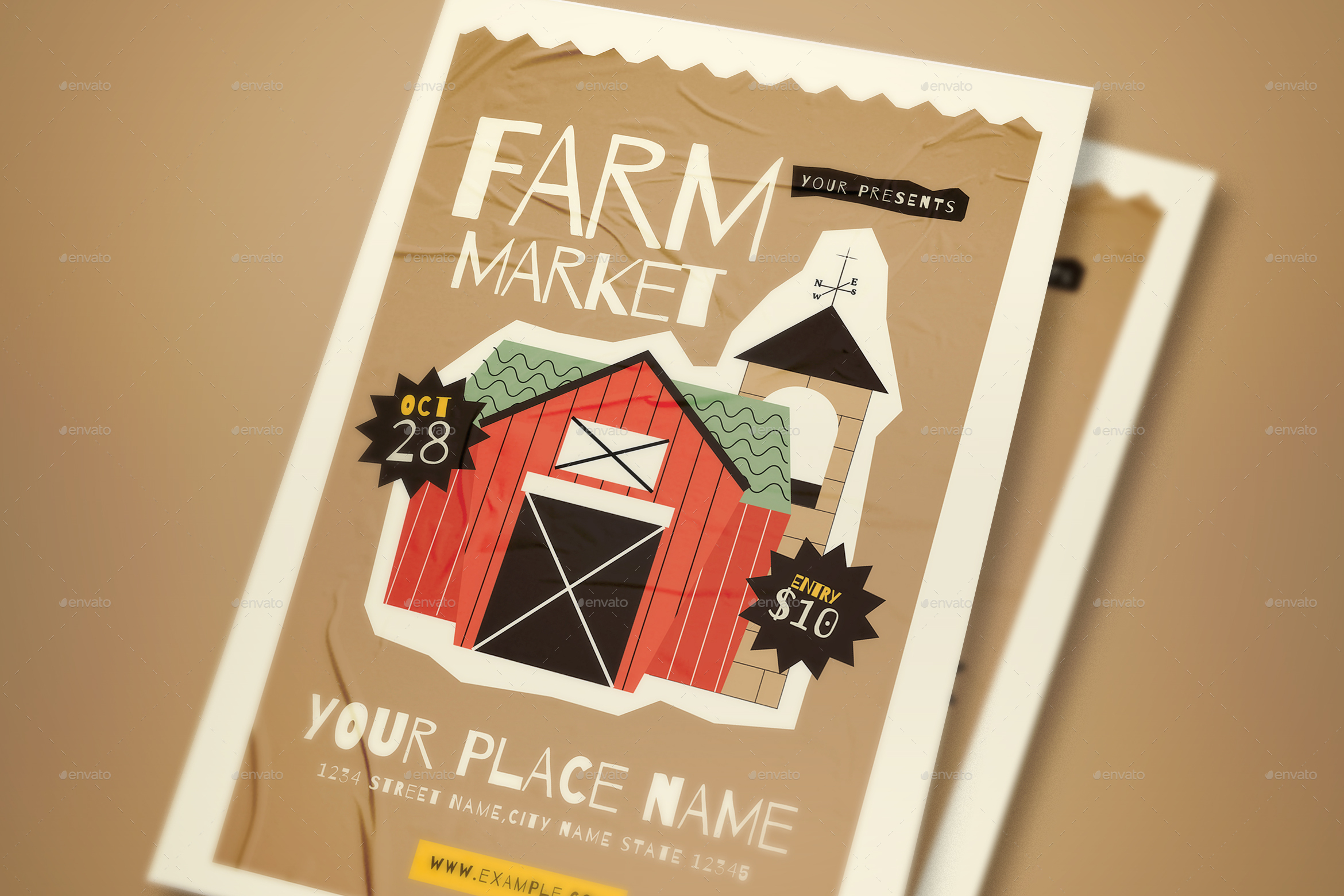Farm Market Flyer Set, Print Templates | GraphicRiver