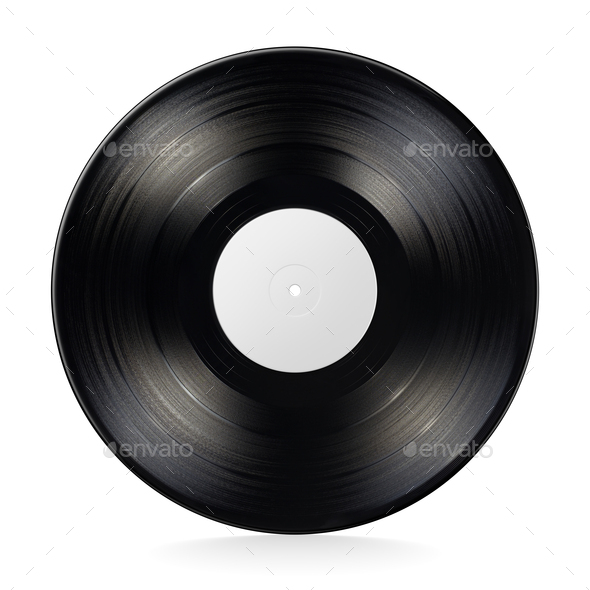 12-inch vinyl LP record isolated on white background. Stock Photo by ...