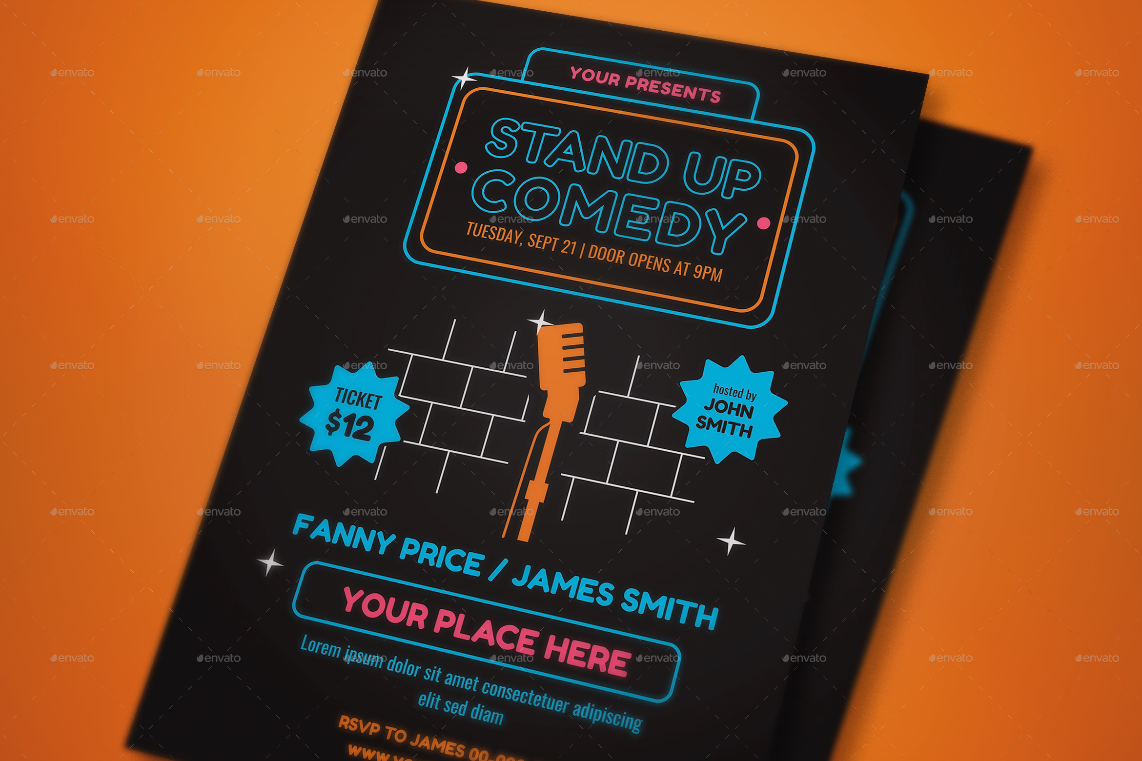 Stand Up Comedy Flyer Set, Print Templates | GraphicRiver