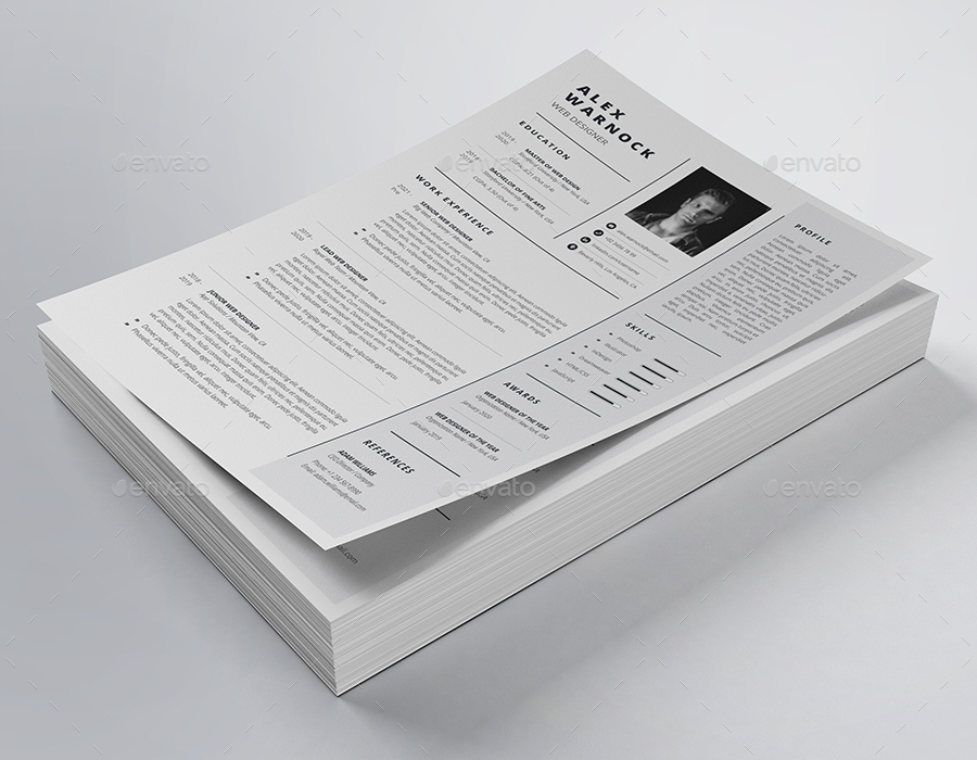 Clean Resume/CV, Print Templates | GraphicRiver