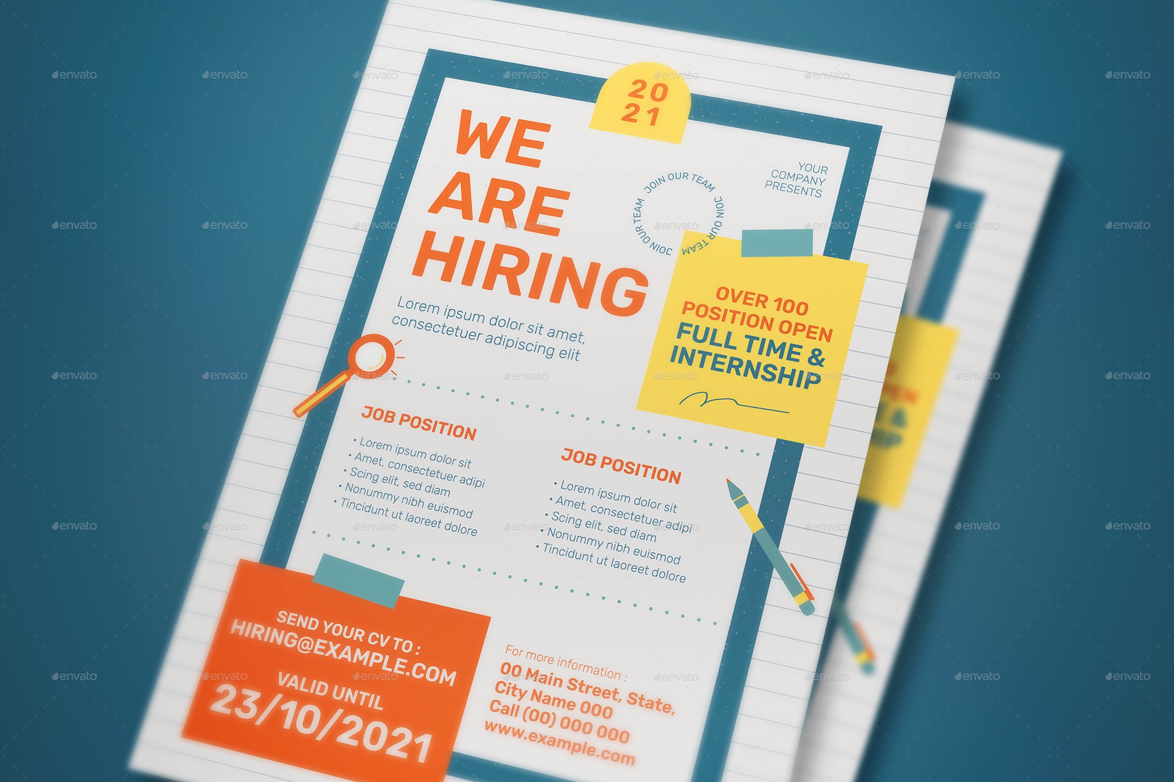 We Are Hiring Flyer Set, Print Templates | GraphicRiver