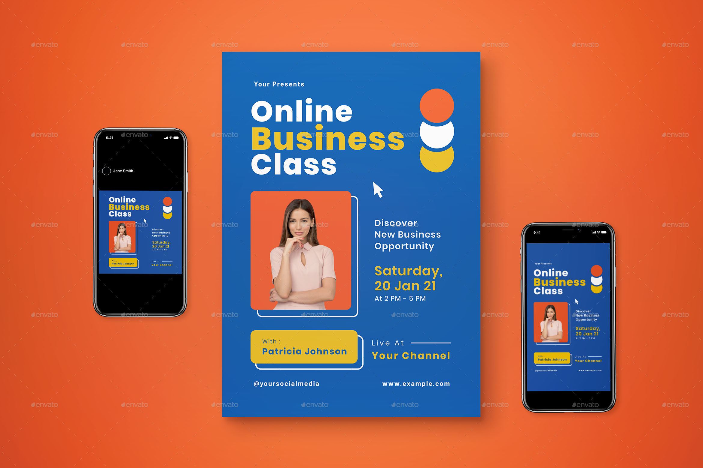 Online Business Class Flyer Set, Print Templates | GraphicRiver