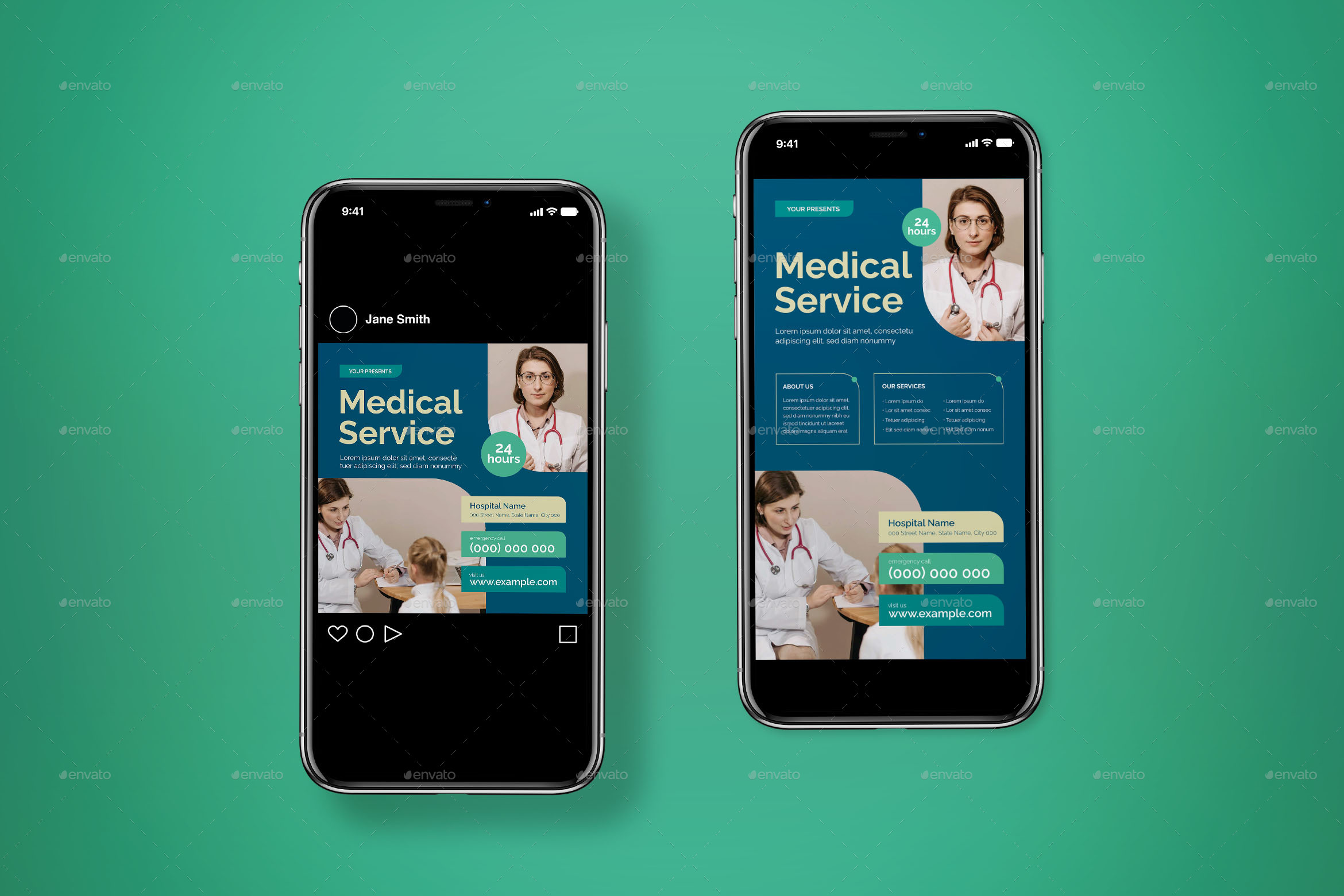 Medical Service Flyer Set, Print Templates | GraphicRiver