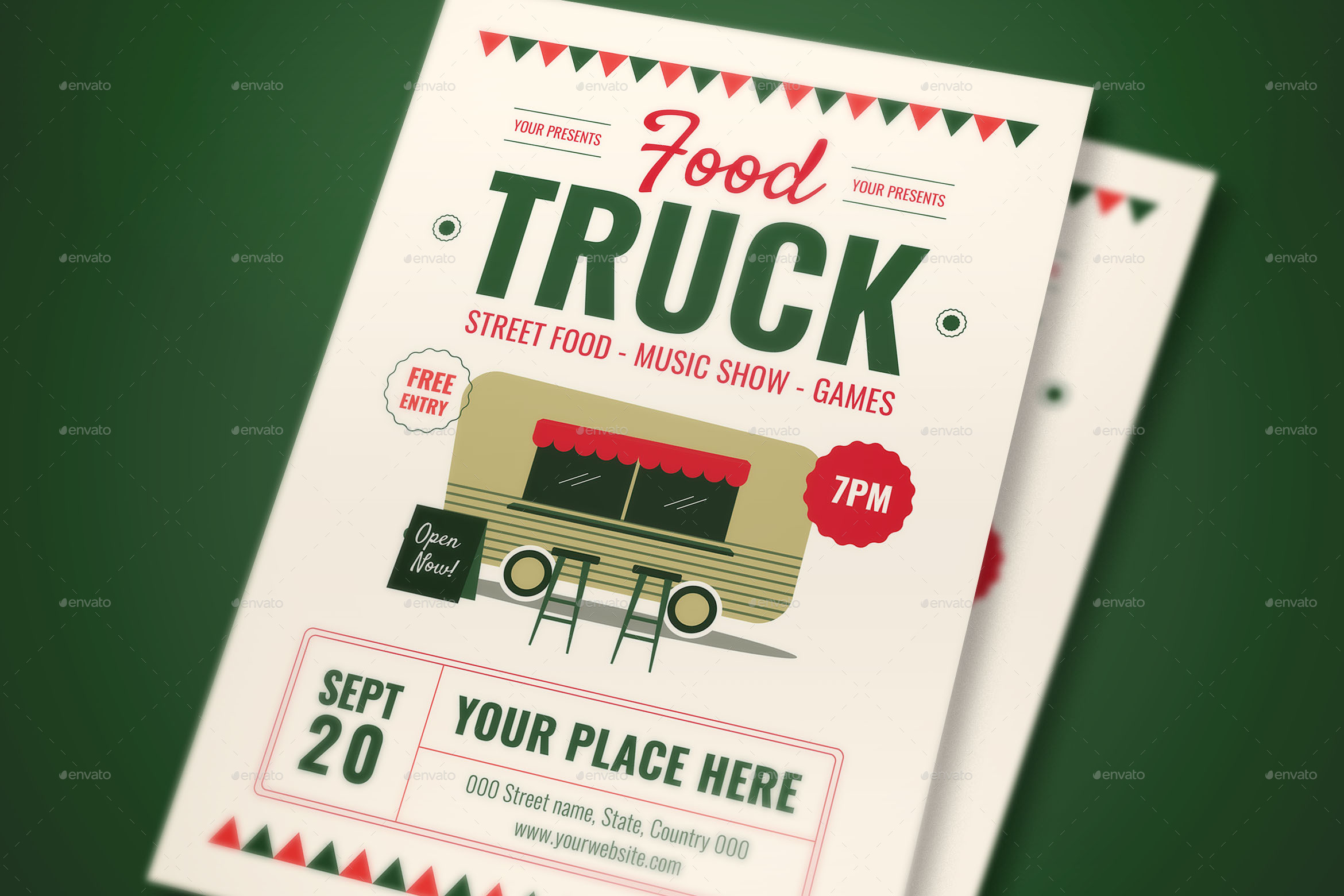 Food truck Flyer Set, Print Templates | GraphicRiver