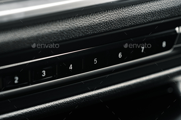 Car dashboard control panel buttons close up Stock Photo by FabrikaPhoto