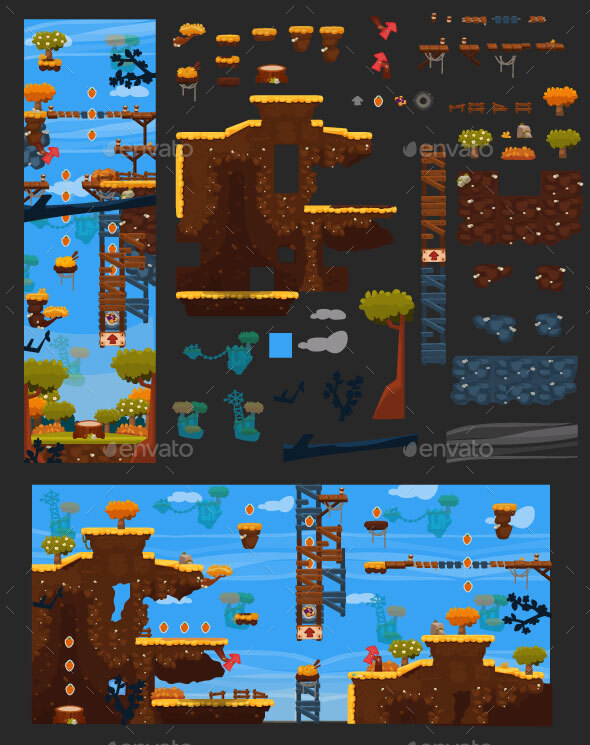 Field Assets - Tiles, Game Assets | GraphicRiver