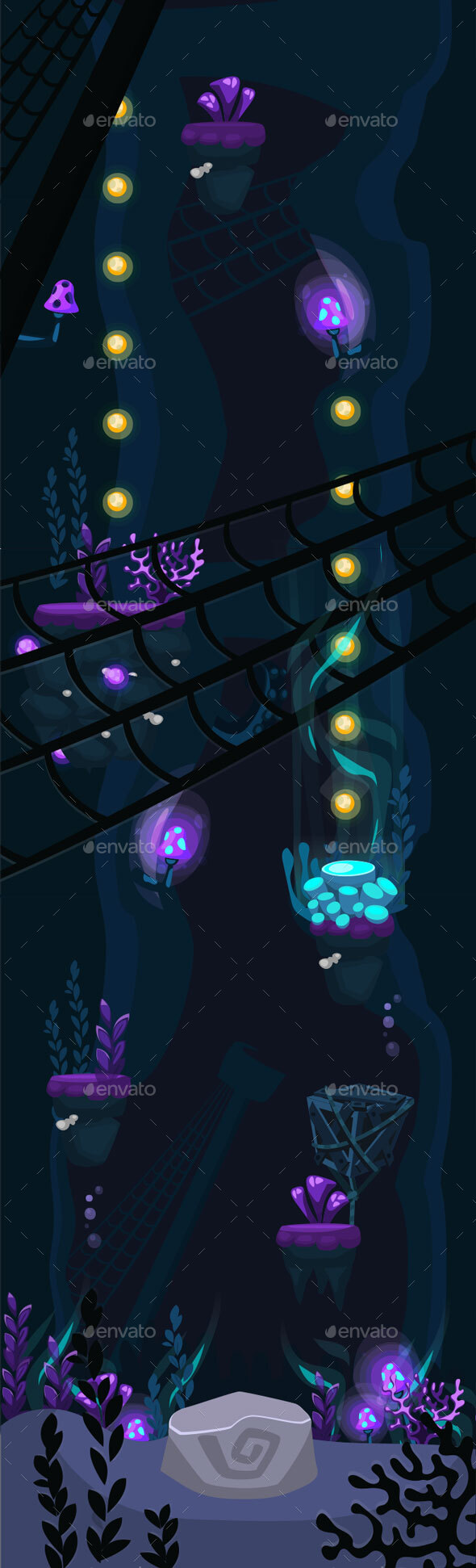 Underwater Assets - Tiles, Game Assets | GraphicRiver