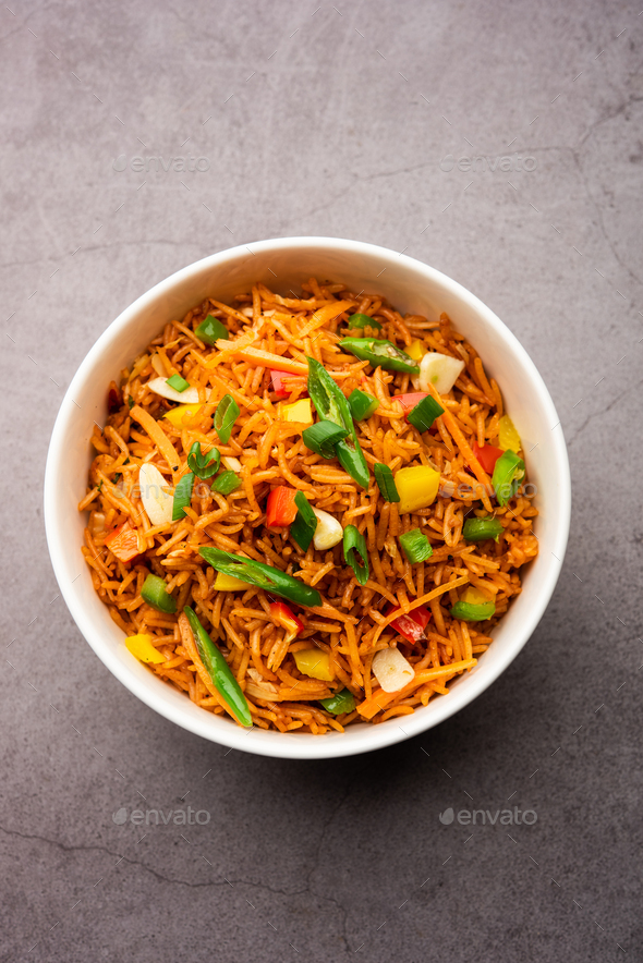 Schezwan or szechuan Fried Rice Stock Photo by stockimagefactory ...