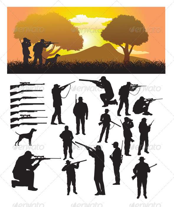 Hunter Silhouette by meriang | GraphicRiver