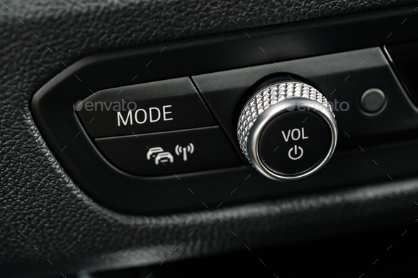 Car dashboard control panel buttons close up Stock Photo by FabrikaPhoto