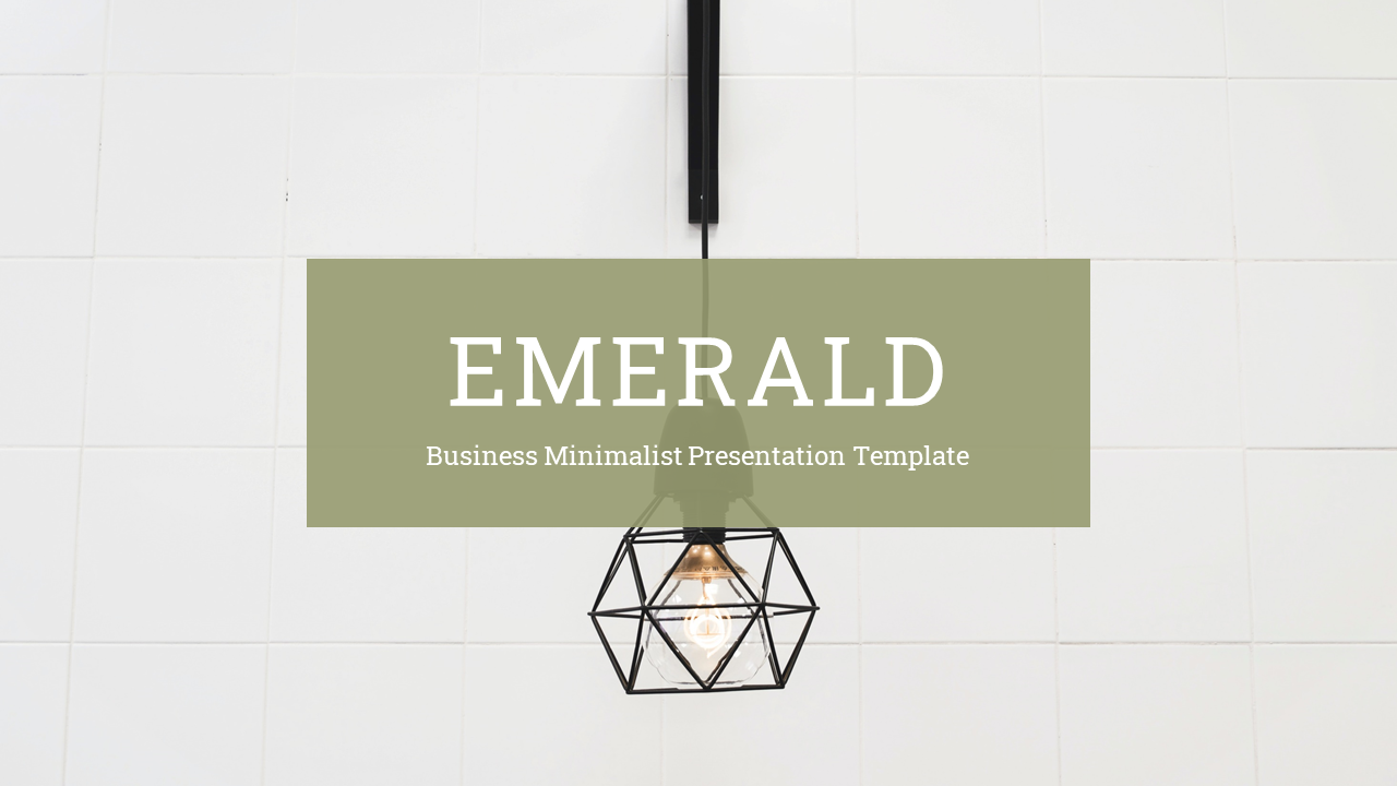 Emerald - Business Minimalist PowerPoint Template, Presentation Templates