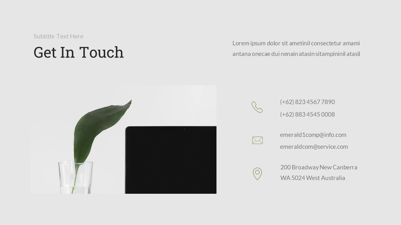 Emerald - Business Minimalist PowerPoint Template, Presentation Templates