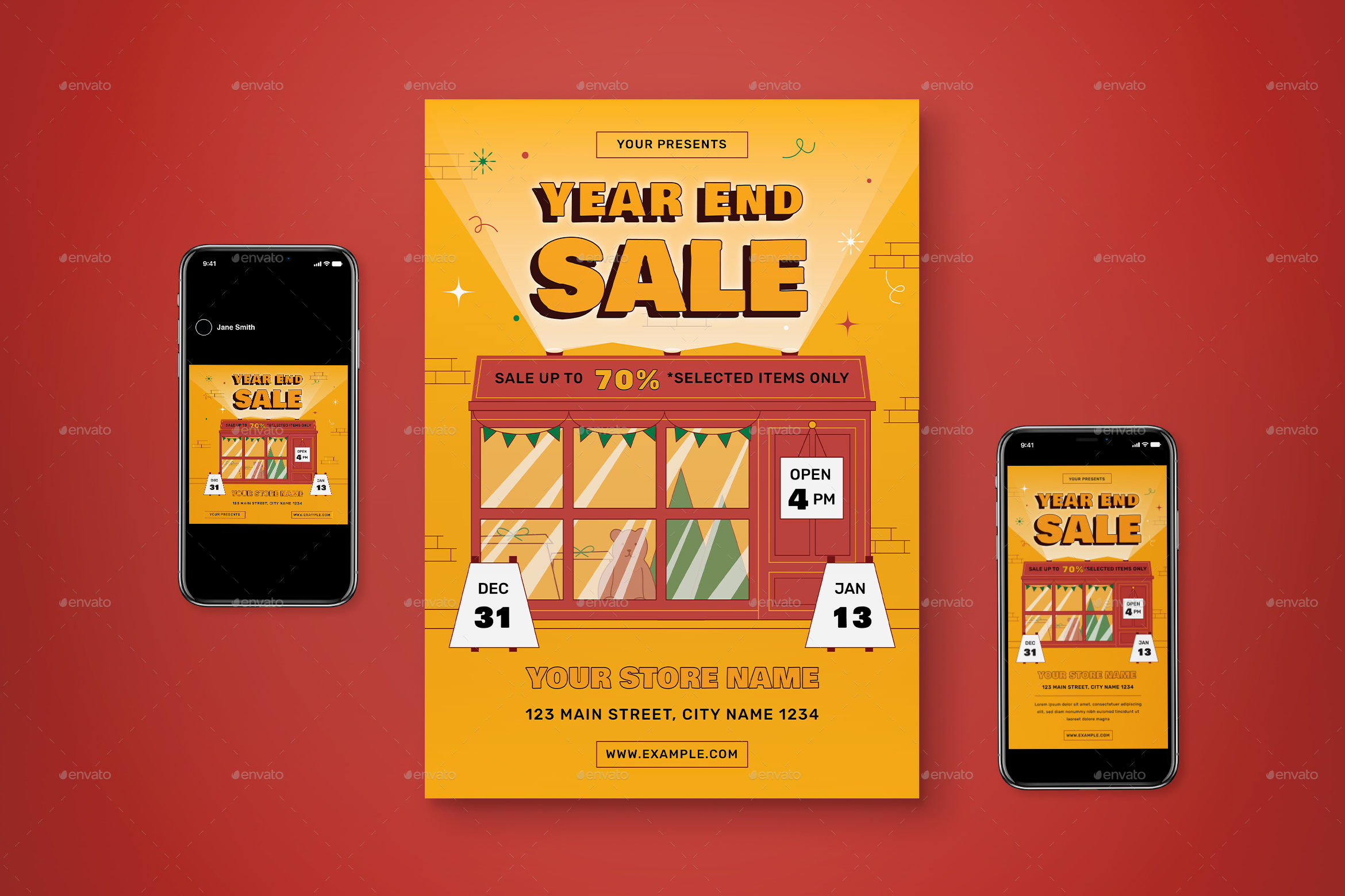 Year End Flyer Set, Print Templates | GraphicRiver