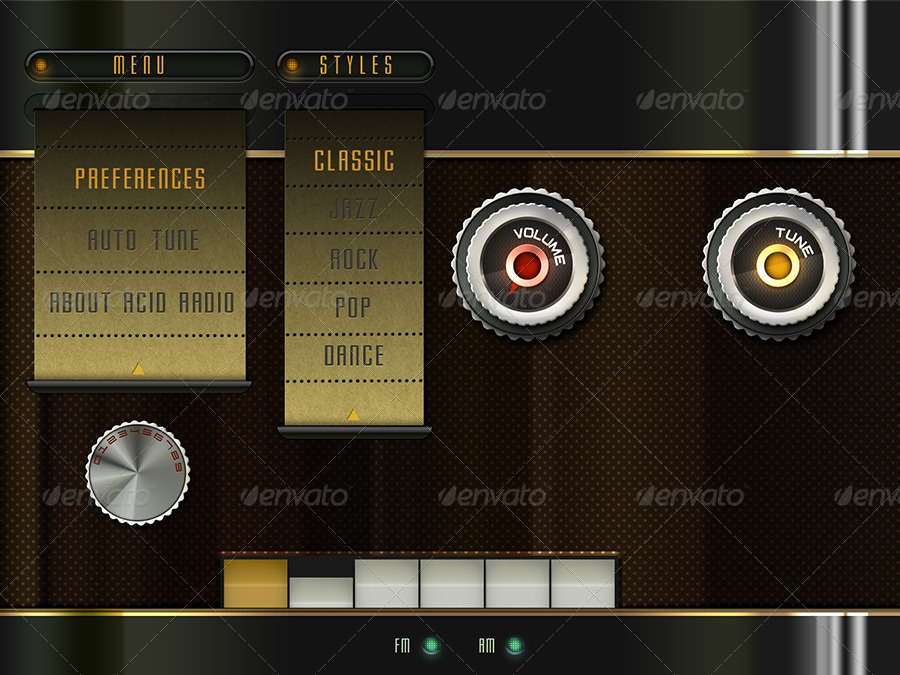 3 Devices Retro Audio Retina Ready GUI Pack, Web Elements | GraphicRiver