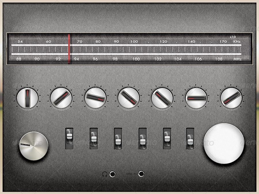3 Devices Retro Audio Retina Ready GUI Pack, Web Elements | GraphicRiver