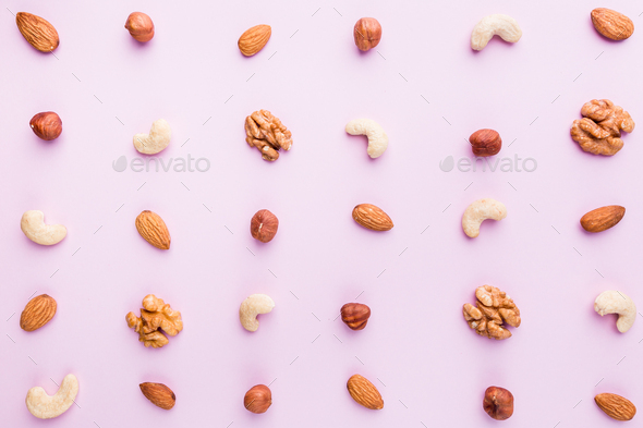 Nuts top view Stock Photo by ipolly80 | PhotoDune