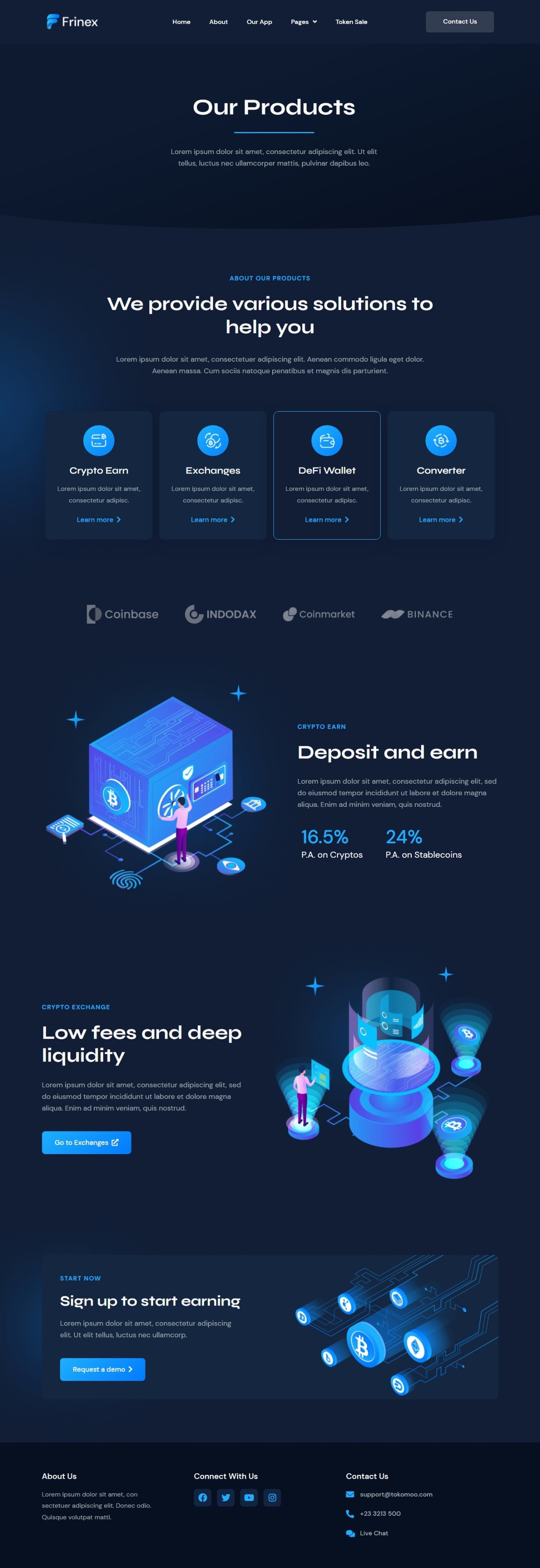 Frinex | Blockchain Cryptocurrency & Bitcoin Elementor Template Kit by ...