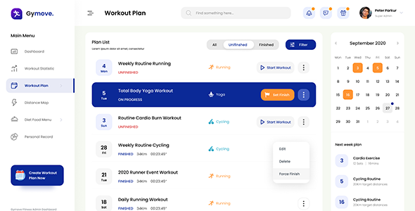 Gymove - Fitness Admin Dashboard Bootstrap HTML Template by DexignZone