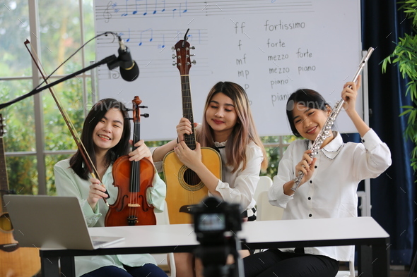 student person learning classical music with online class live ...