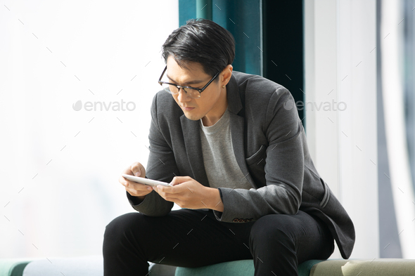 smart professional businessman person working in modern corporation ...