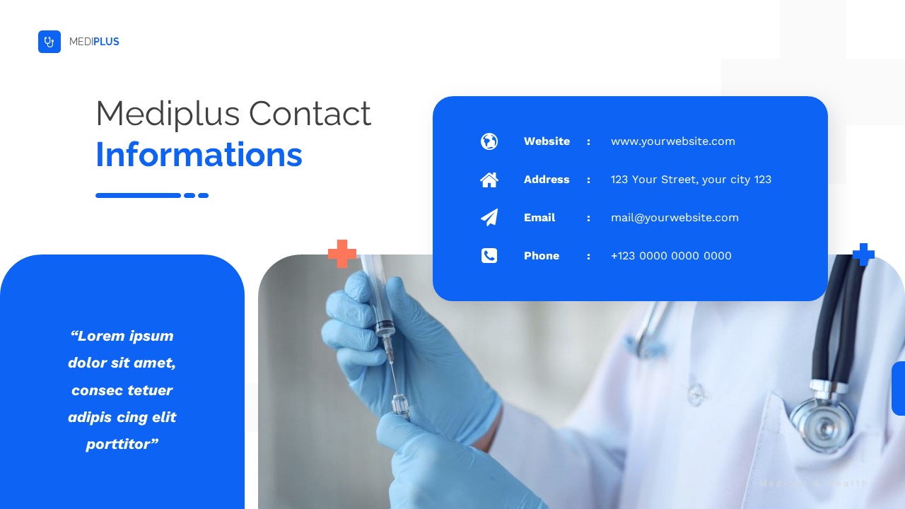 Mediplus - Medical & Health Google Slides Template, Presentation Templates