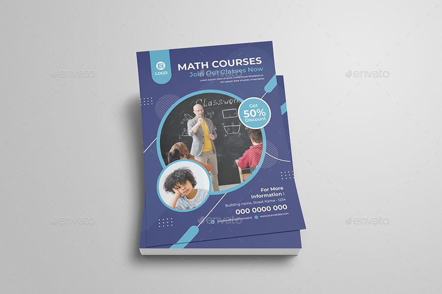 Math Courses Flyer, Print Templates | GraphicRiver