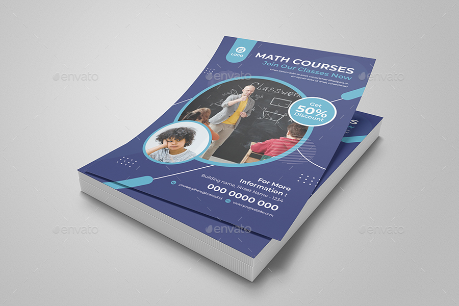 Math Courses Flyer, Print Templates | GraphicRiver