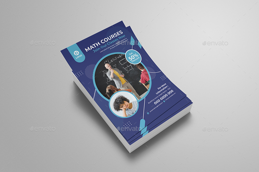Math Courses Flyer, Print Templates | GraphicRiver