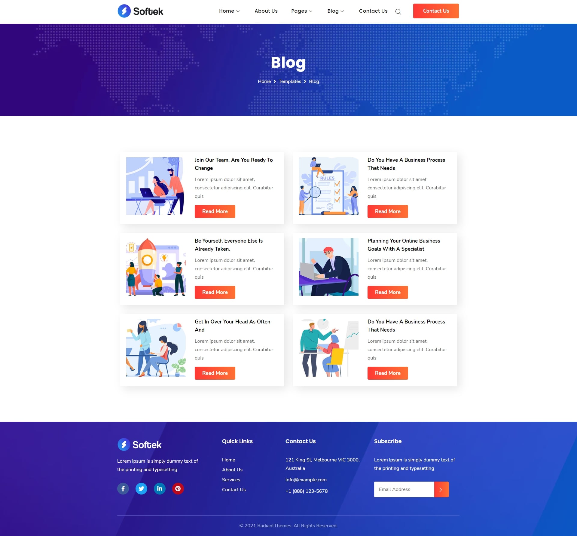 Softek - Software IT Solutions Elementor Template Kit by radiantthemes