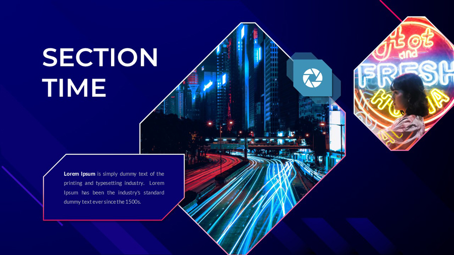 Zealous - Modern Neon Google Slides Template, Presentation Templates