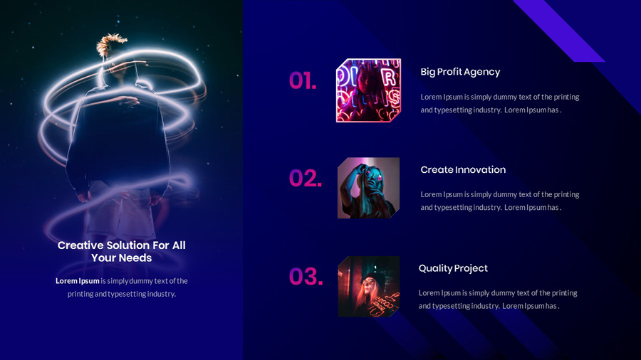 Zealous - Modern Neon Google Slides Template, Presentation Templates