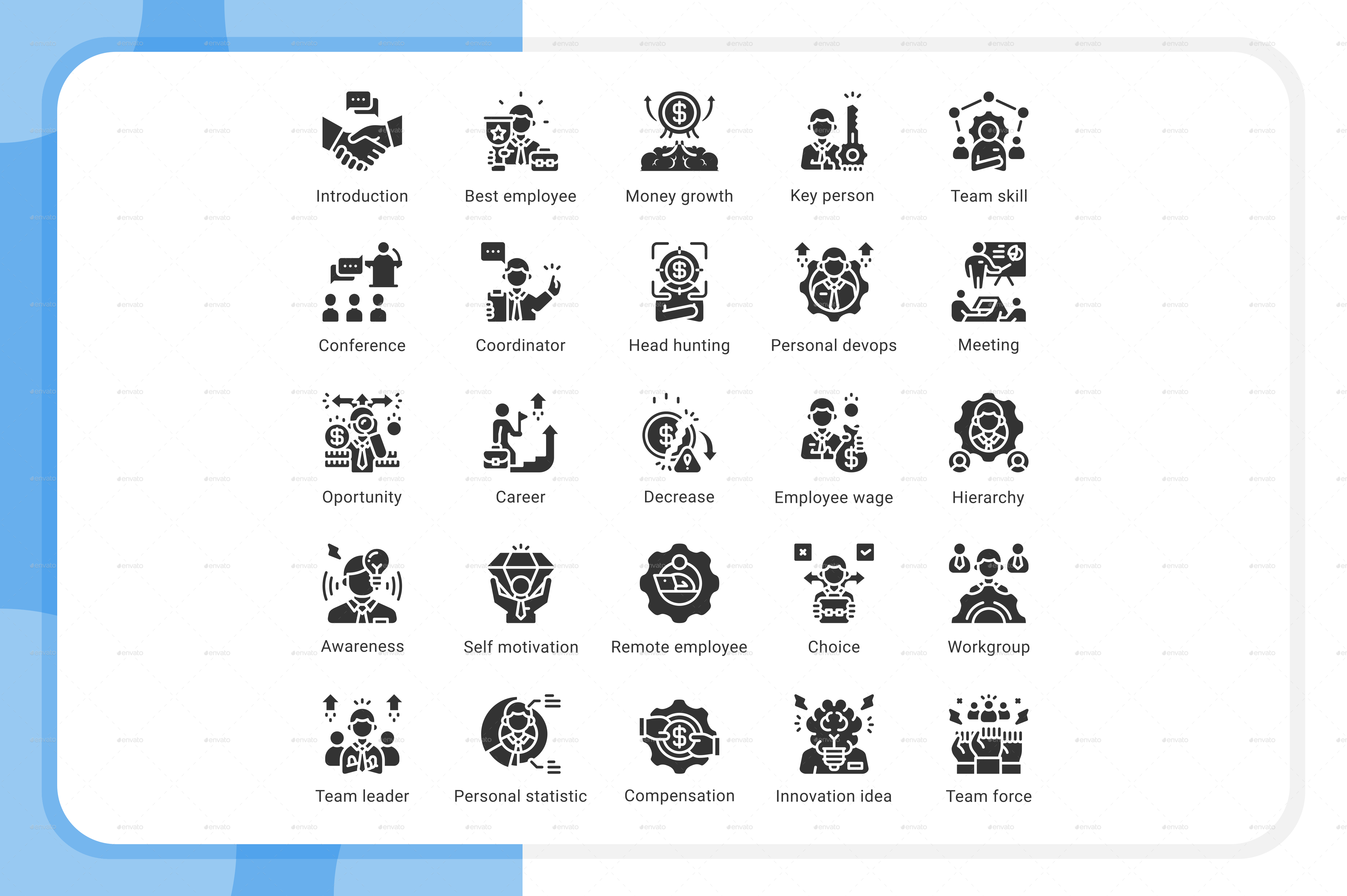 Business And Employees Icon Pack, Icons | GraphicRiver