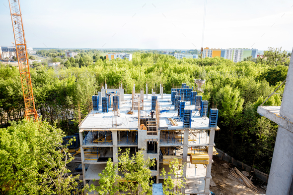 Building during the construction process Stock Photo by RossHelen ...