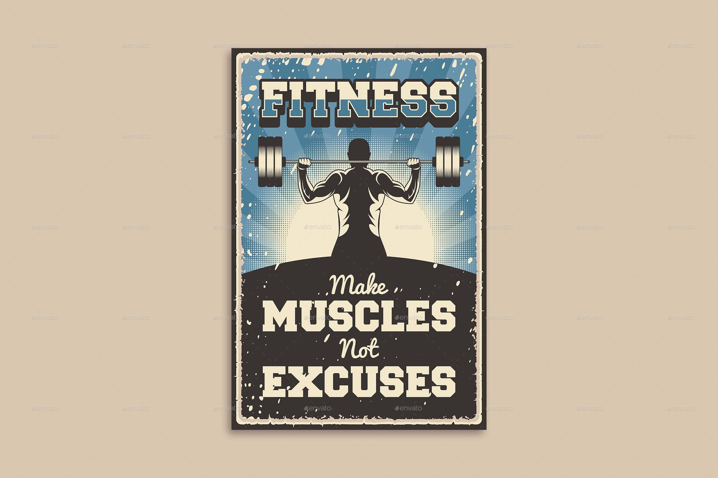 5 Vector Images of Retro Fitness Poster, Vectors | GraphicRiver