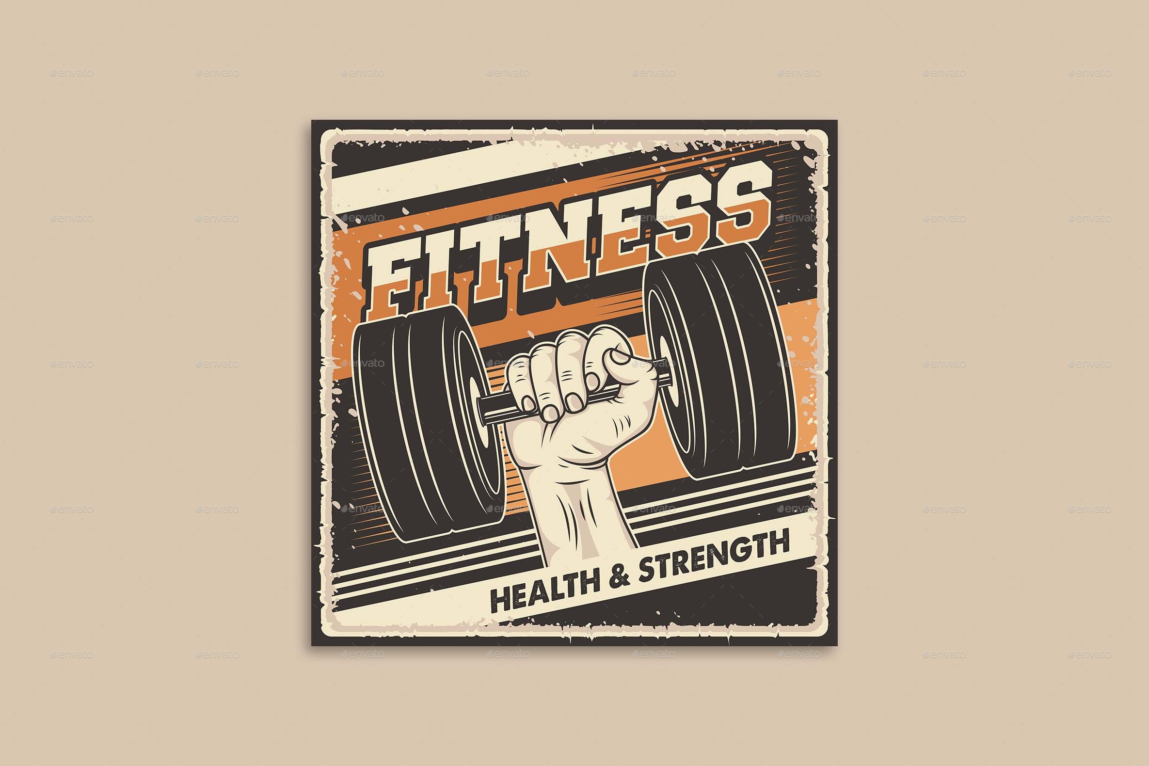 5 Vector Images of Retro Fitness Poster, Vectors | GraphicRiver