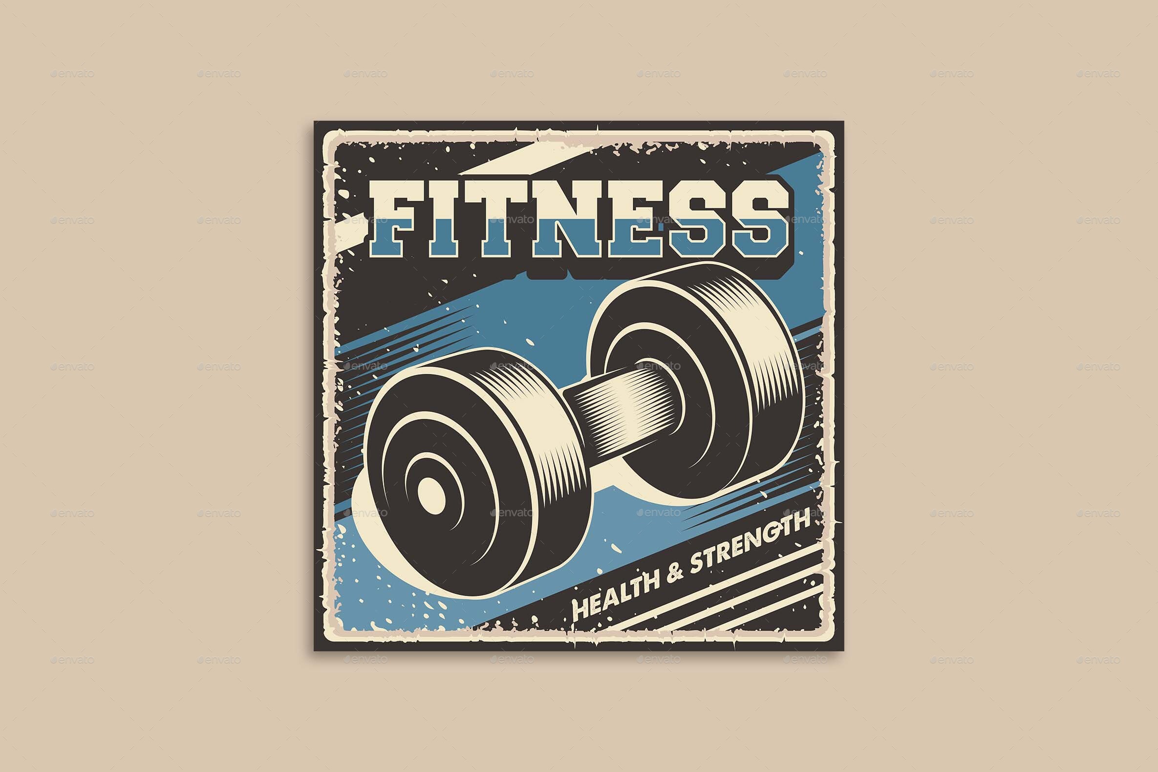 5 Vector Images of Retro Fitness Poster by utixgrapix | GraphicRiver