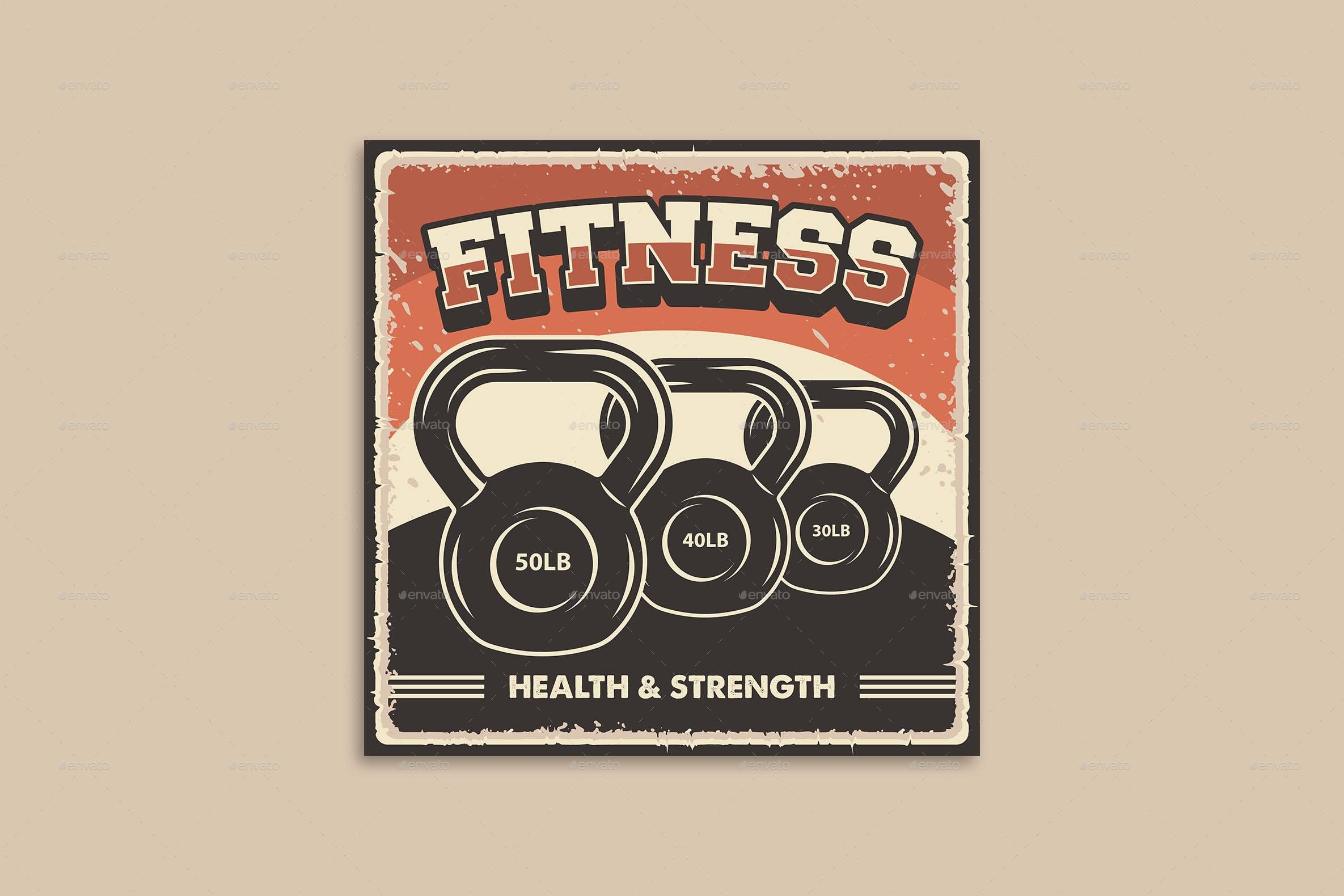5 Vector Images of Retro Fitness Poster, Vectors | GraphicRiver