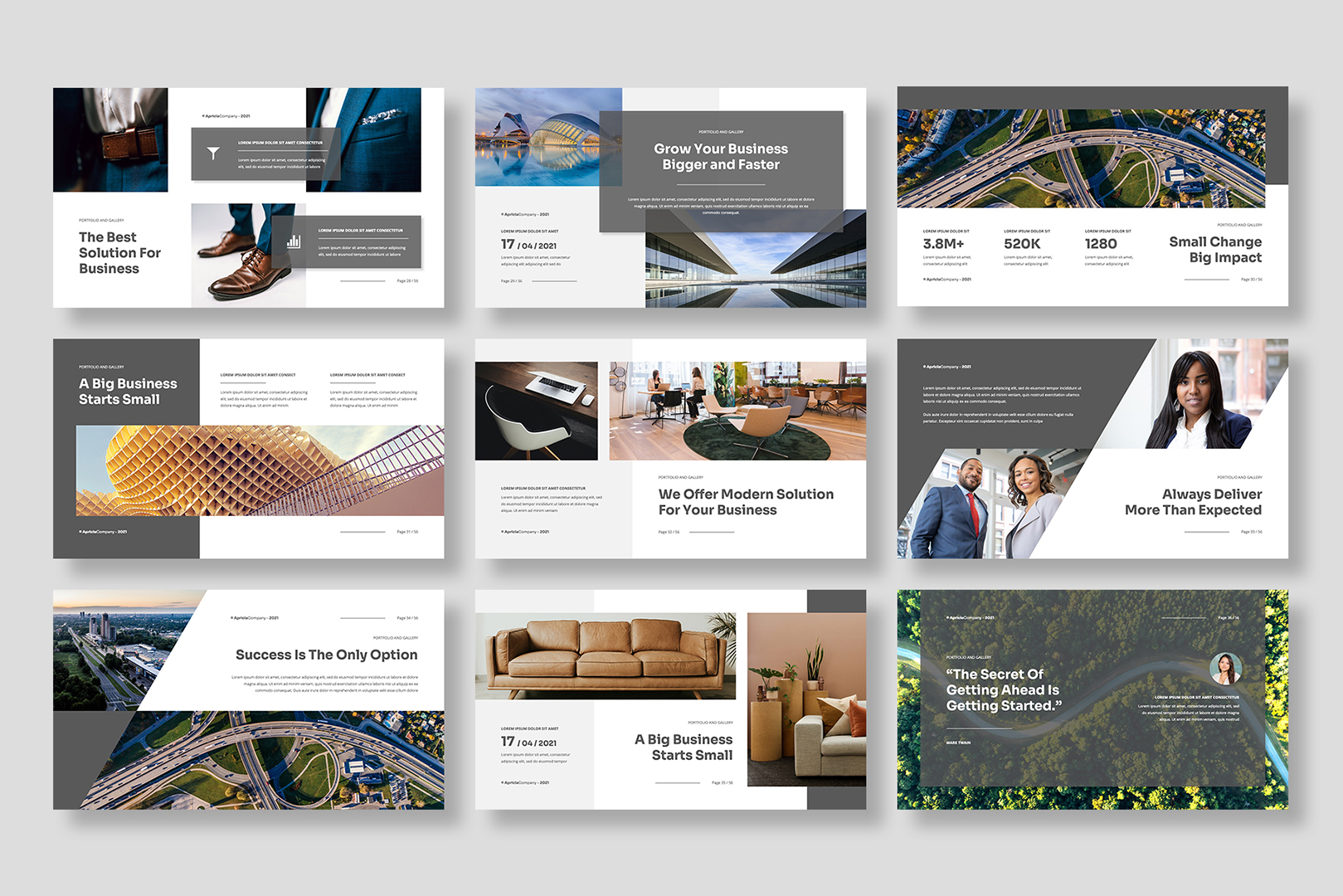 2021 Multipurpose Business Google Slides Bundle, Presentation Templates