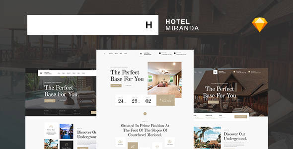 Miranda Hotel Design Sketch Template by metropolitantheme | ThemeForest
