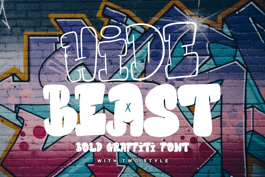 Hidebeast Bold Graffiti Font With Two Styles, Fonts | GraphicRiver