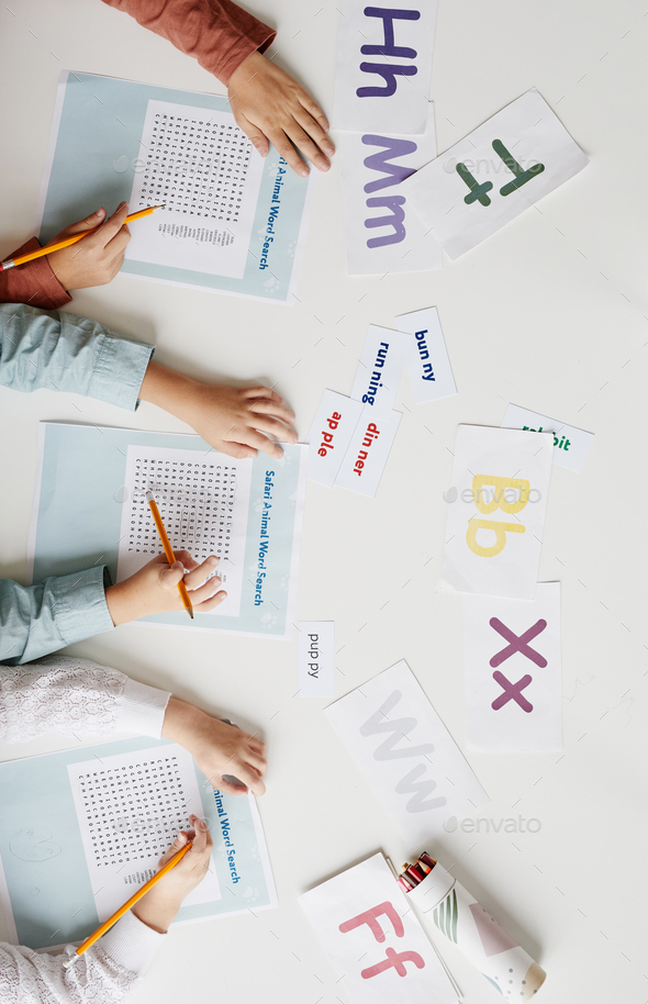 Children doing English exercises Stock Photo by seventyfourimages ...